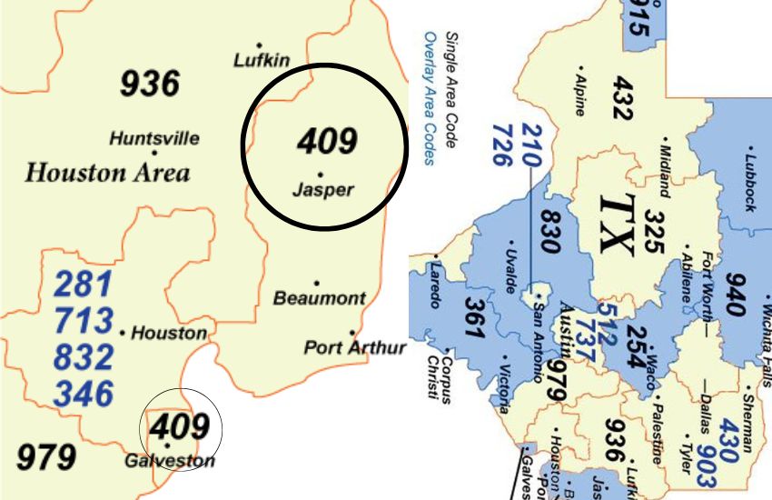 The 409 Area Code Location History And Usage The 409 Area Code Location History And Usage